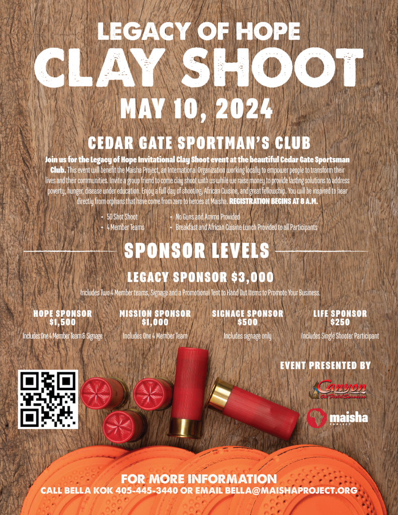 Inaugural Legacy of Hope Clay Shoot - May 10th, 2024 - Maisha Project ...